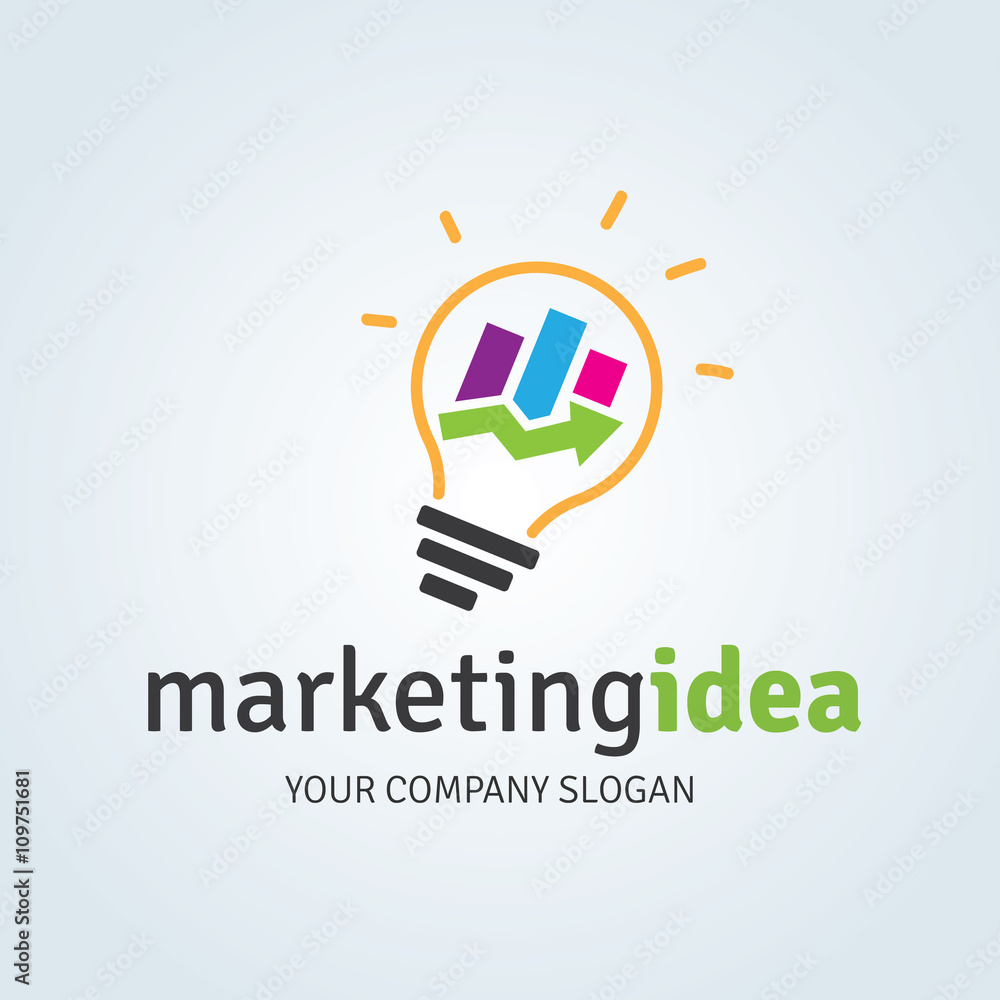 Marketing Idea logo,idea logo template. Stock Vector | Adobe Stock