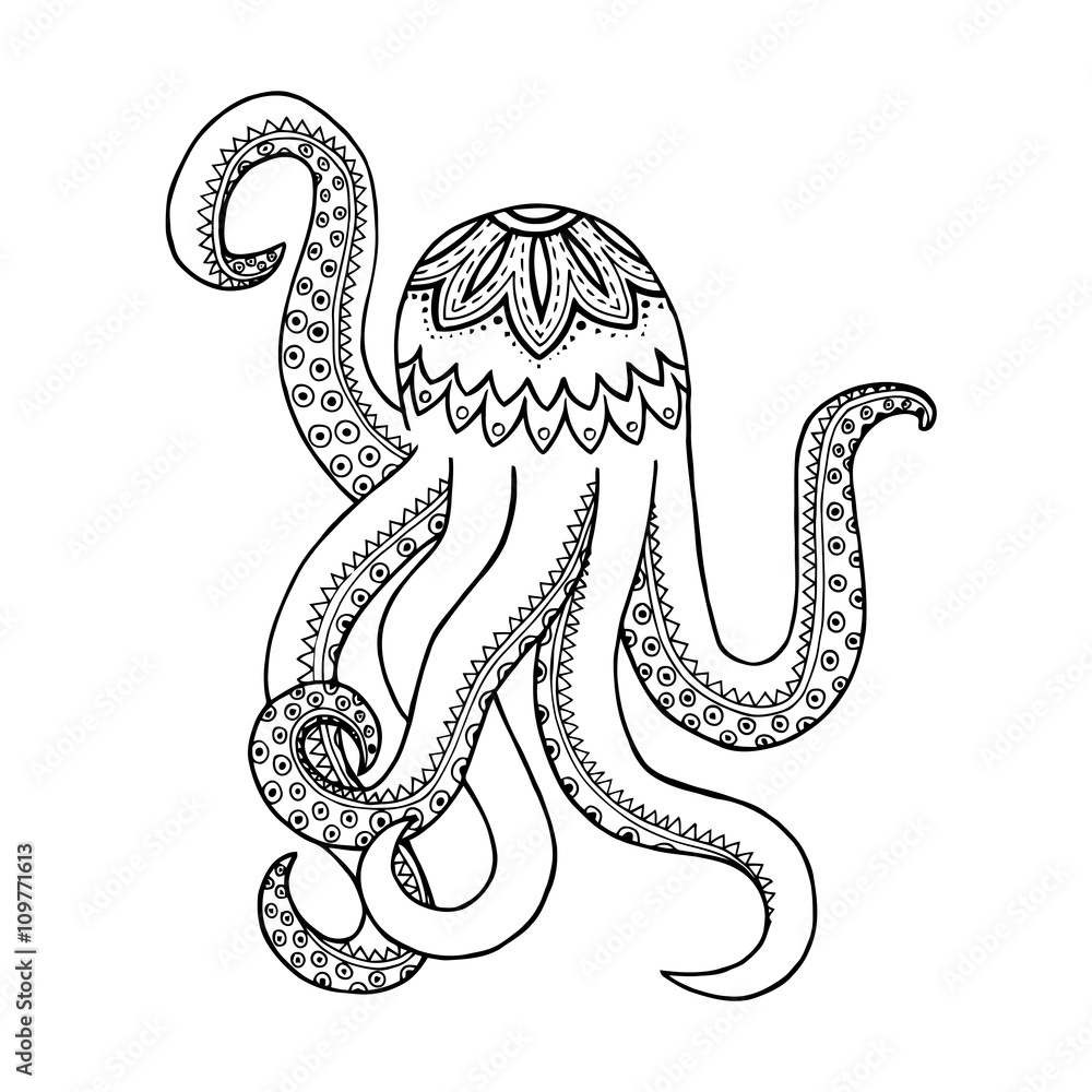Zen Tattoo Squid