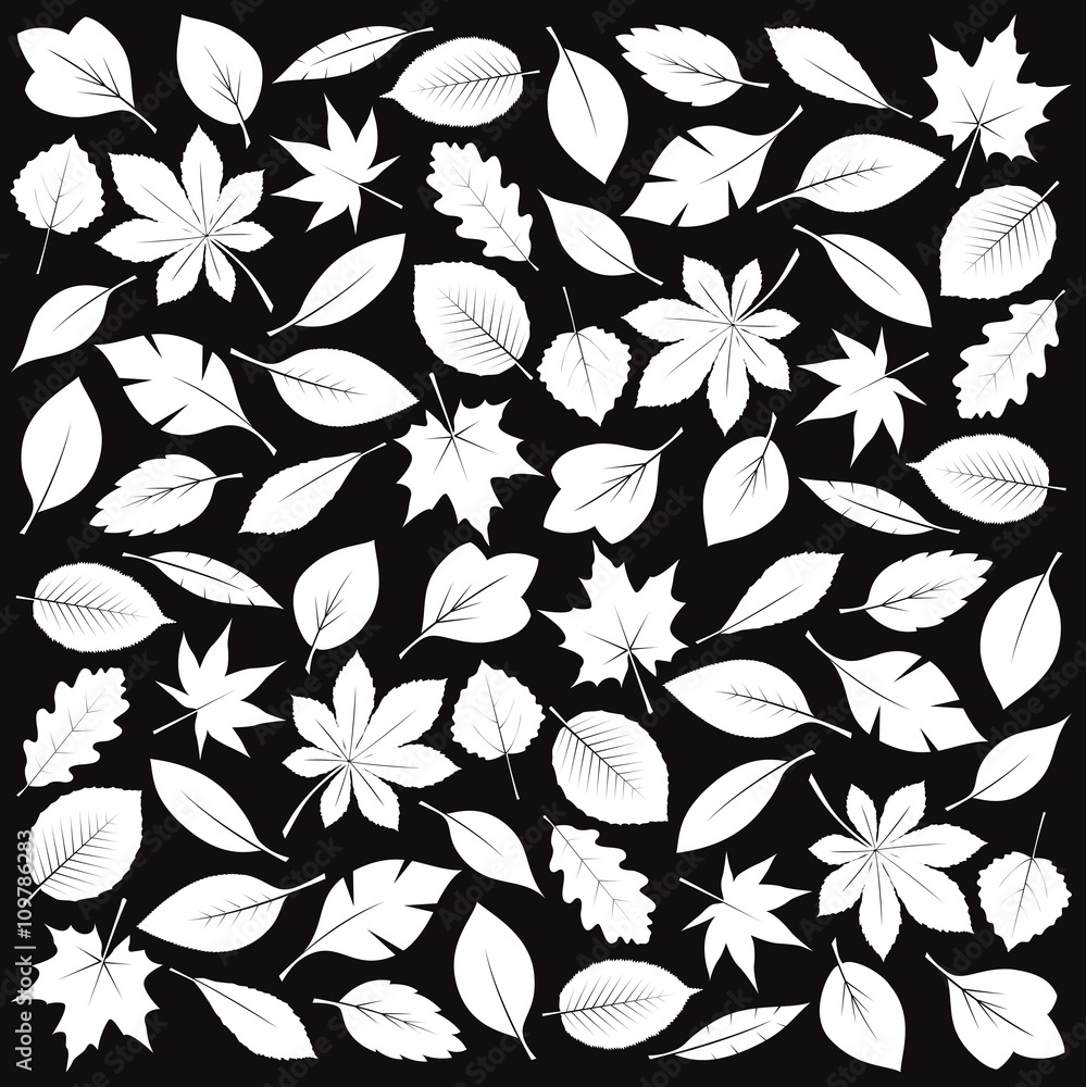 Composition of White Leafs. Vector Illustration. vector de Stock ...