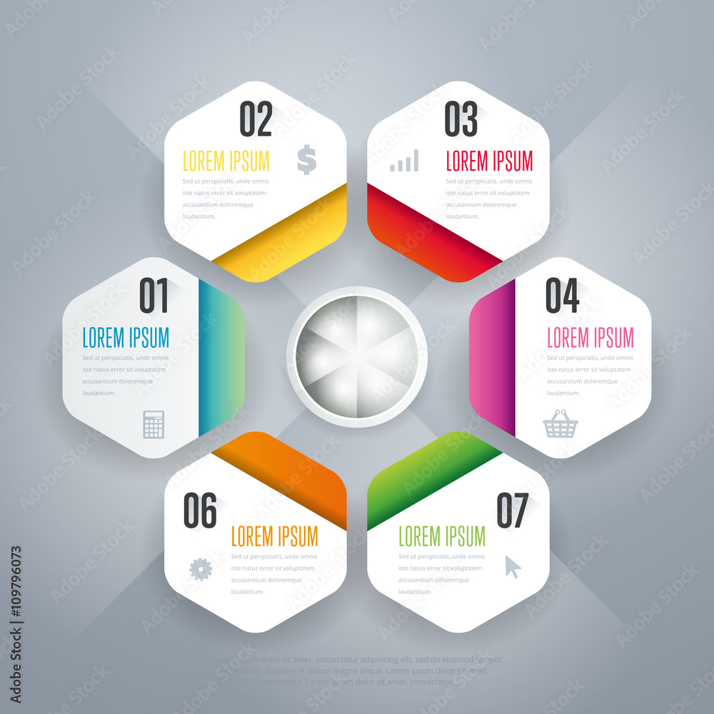 Infographics elements. Creative business concept of stage, parts, steps ...