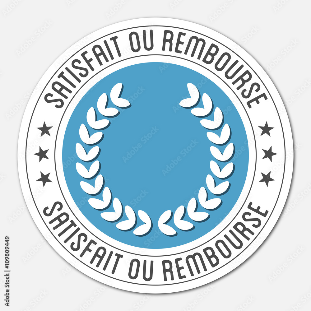 Vecteur Stock Logo satisfait ou remboursé. | Adobe Stock