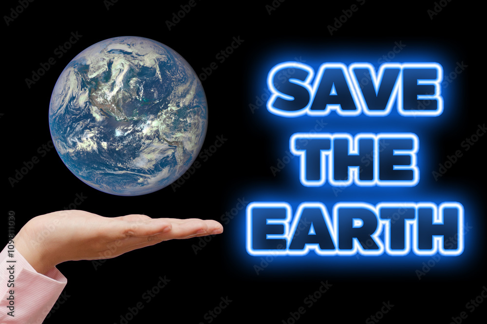 Let's save our planet earth. Ecology concept (World Environment Day or ...