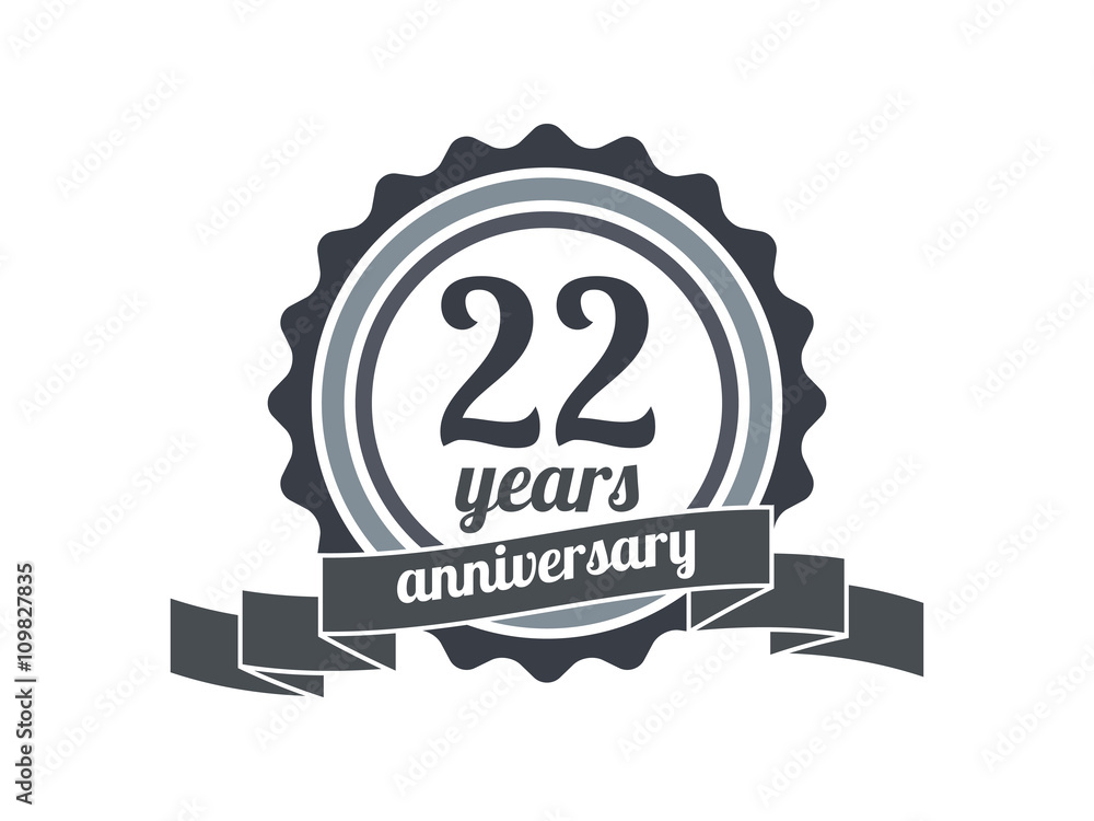 22nd year anniversary logo Stock Vector | Adobe Stock