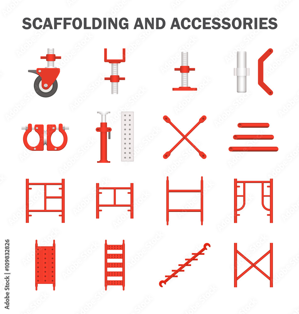 Scaffolding icon also called scaffold or staging. Temporary structure ...