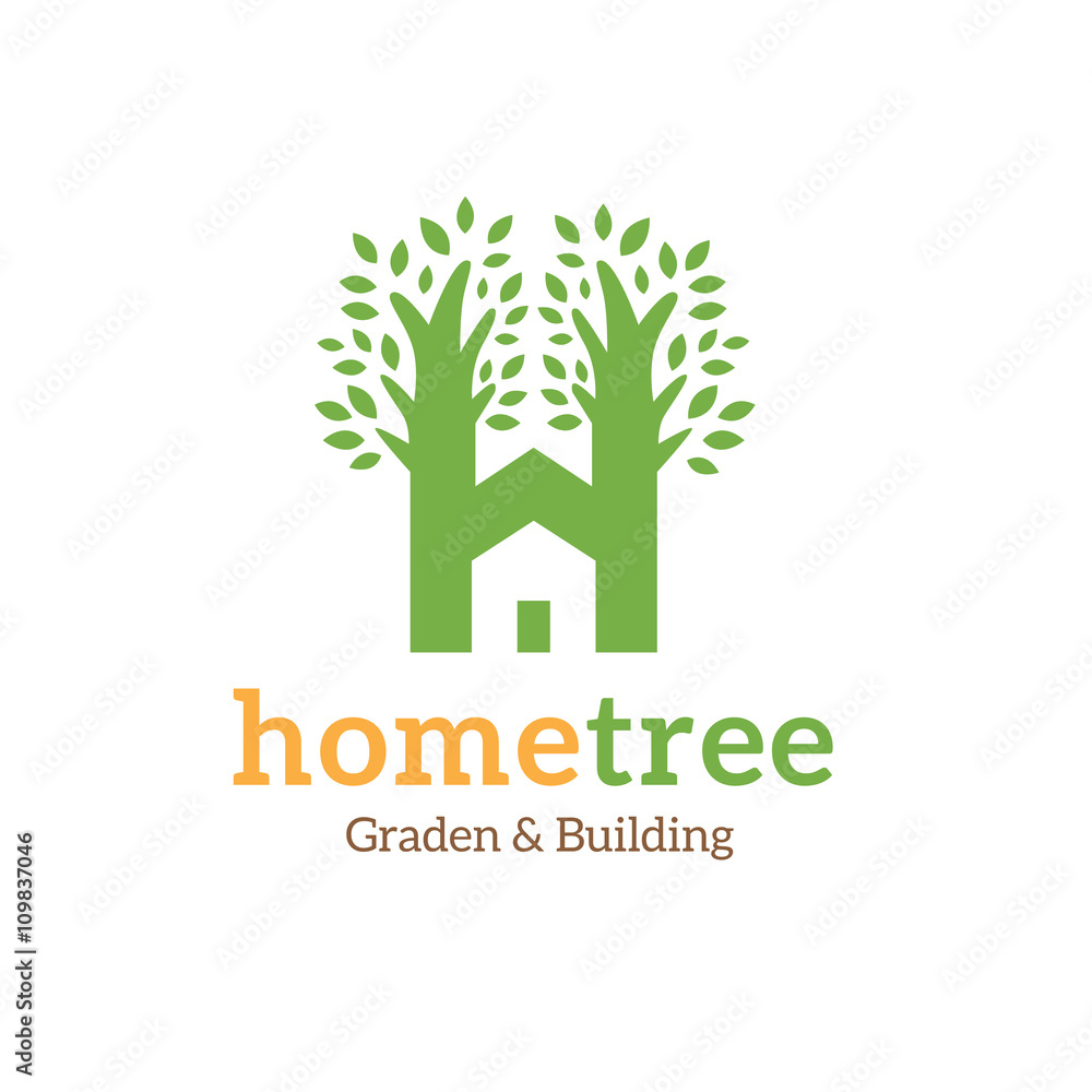 home tree logo. Stock Vector | Adobe Stock