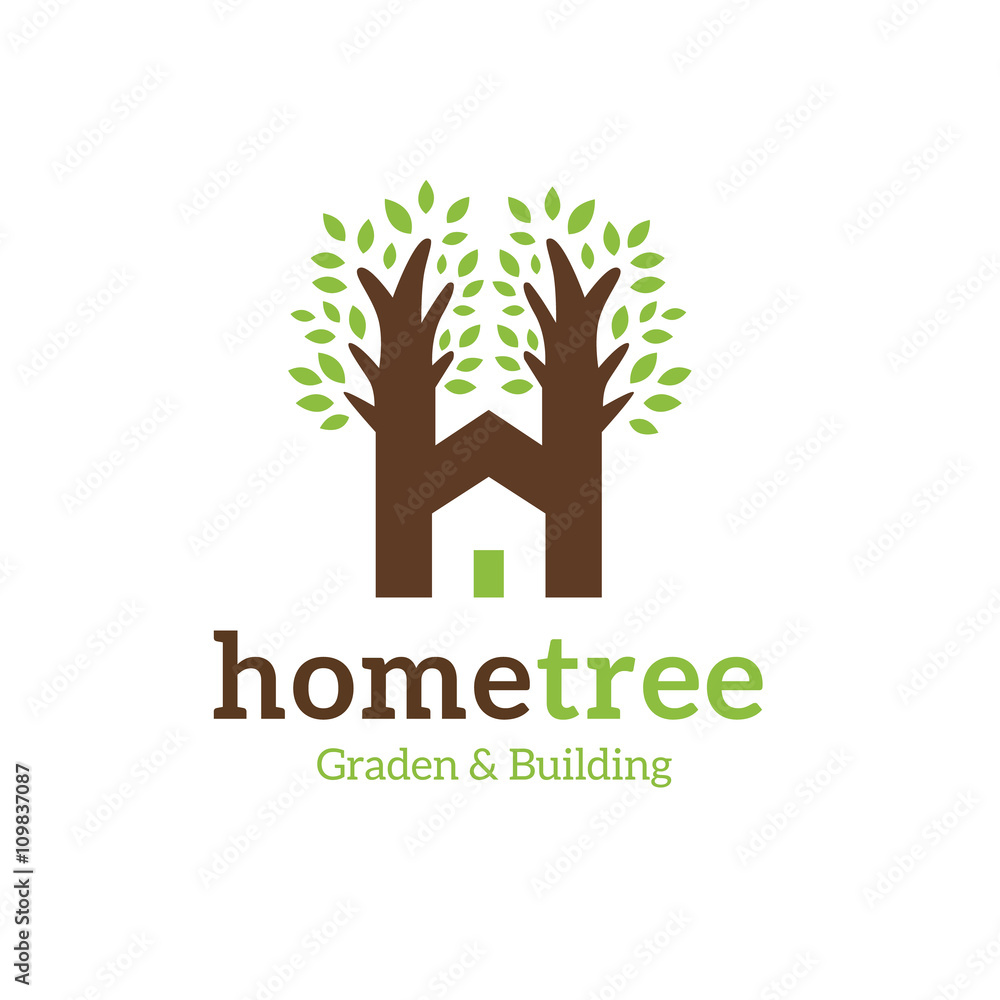 home tree logo. Stock Vector | Adobe Stock