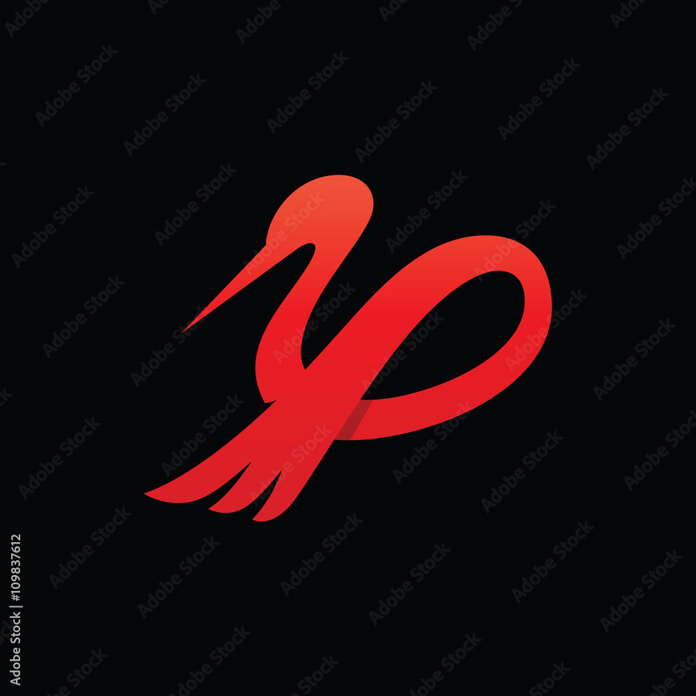 Stork Logo Stock Vector | Adobe Stock