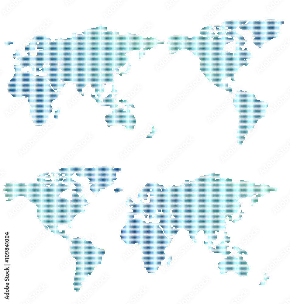 World map of dots Vector Stock Vector | Adobe Stock
