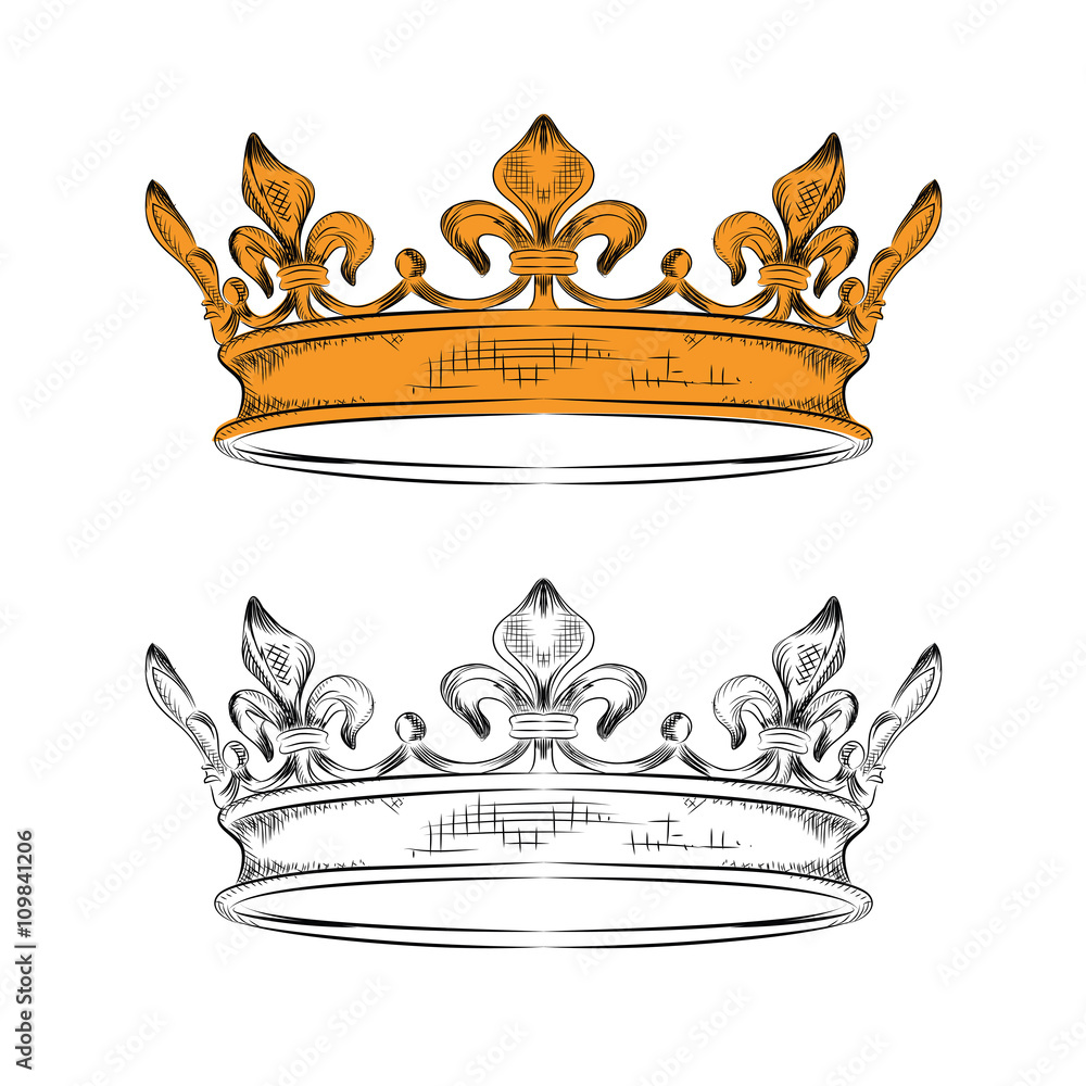Crown. Vector illustration Stock Vector | Adobe Stock