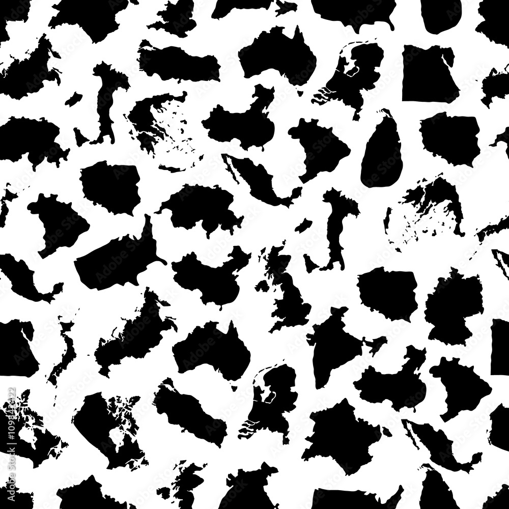 various maps of different country seamless pattern eps10 Stock Vector ...