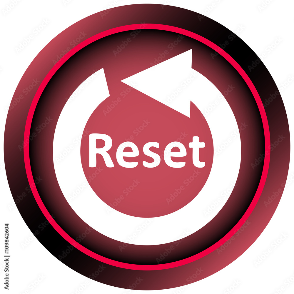 Icon red white reset เวกเตอร์สต็อก | Adobe Stock