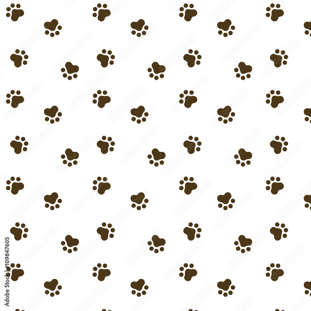 Seamless pattern background footprint dog Stock Vector | Adobe Stock