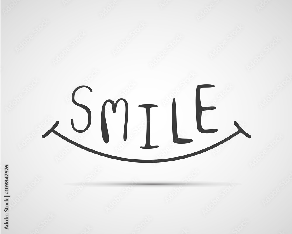 typography smile design Stock Vector | Adobe Stock