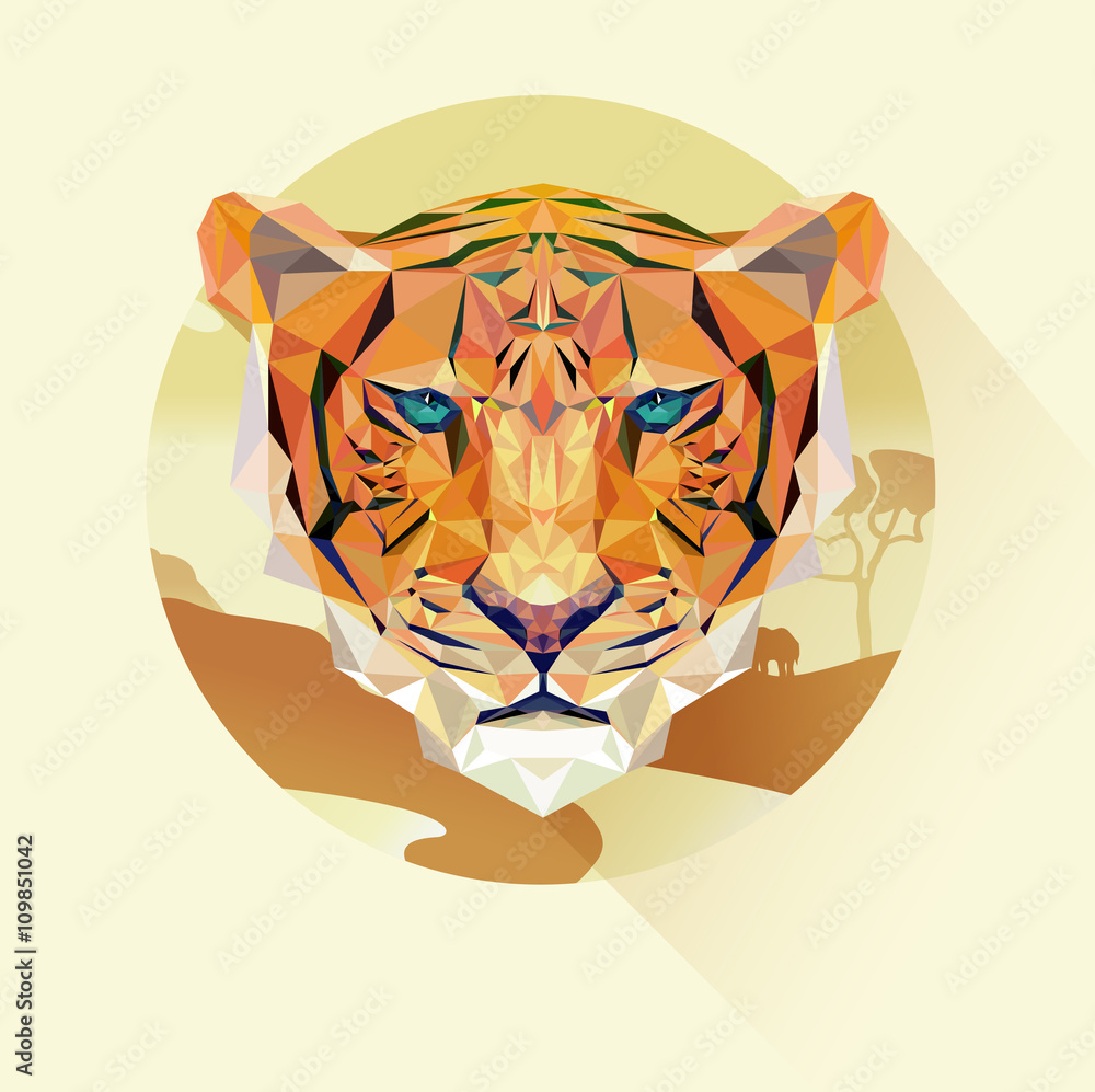 Hipster Triangle Tiger