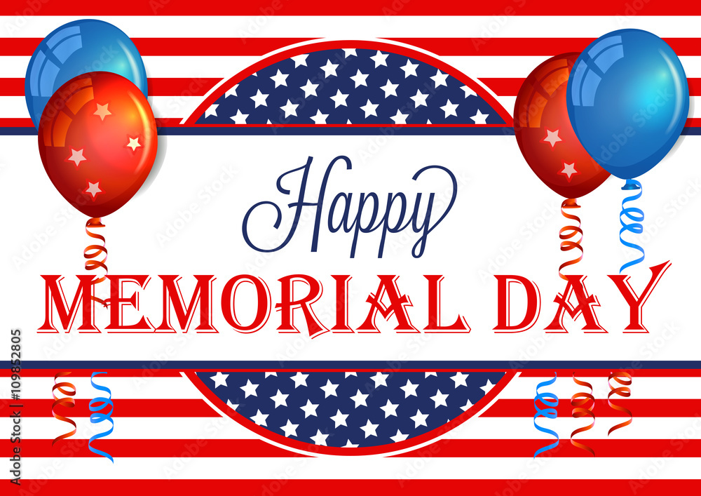 Happy Memorial Day Banner. Stock Vector | Adobe Stock