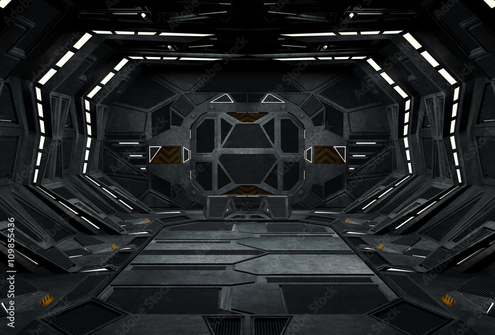 Spaceship Condor interior. Stock Illustration | Adobe Stock