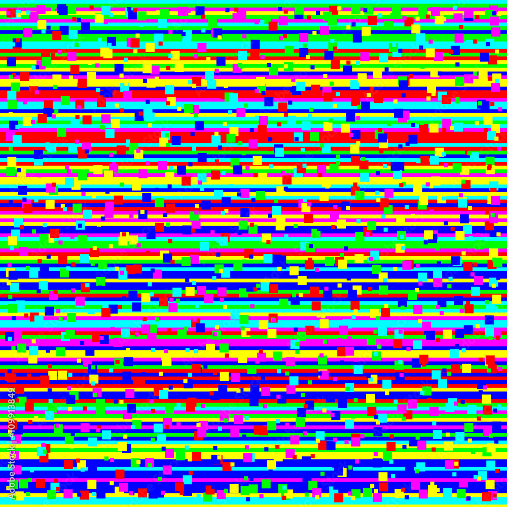 Glitch digital image data distortion Stock Vector | Adobe Stock