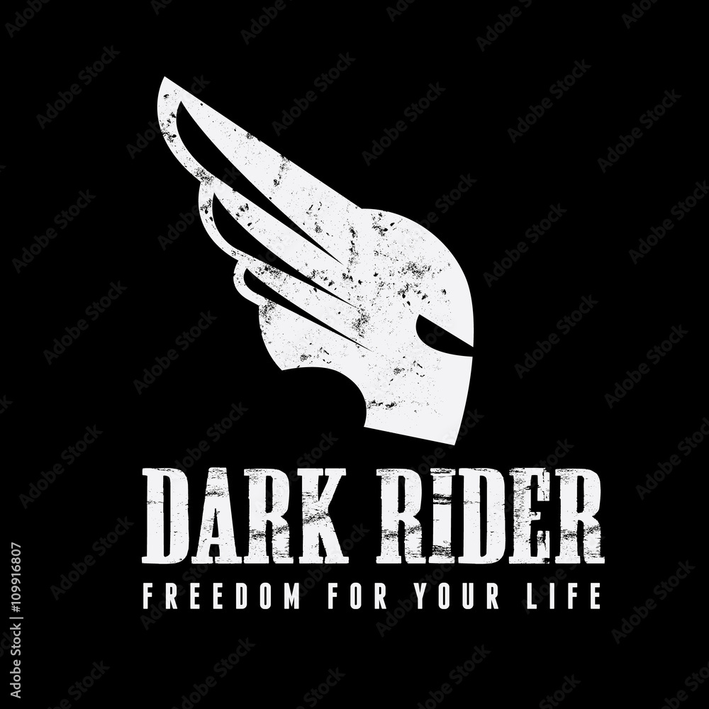 Dark Rider logo. Automotive logo, helmet logo, skull logo design ...