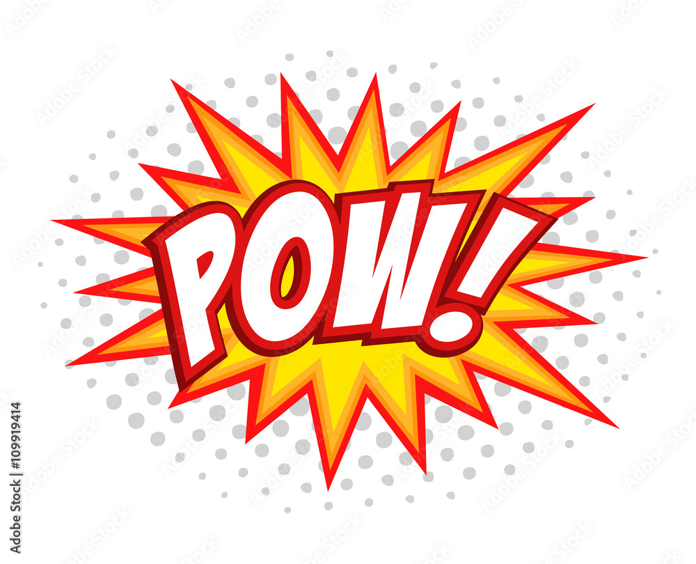 Pow! comic splash bubble text Stock Vector | Adobe Stock