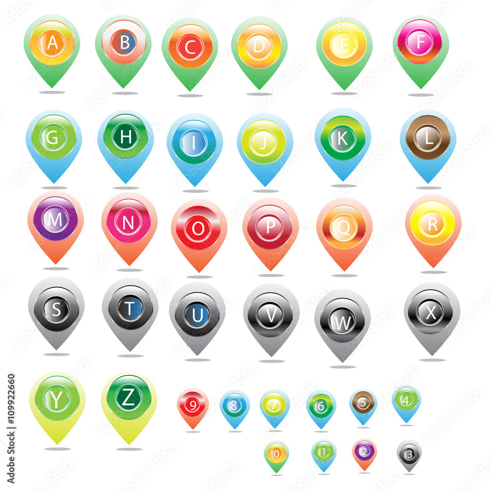 map icons, map GPS, google map api Stock Vector | Adobe Stock