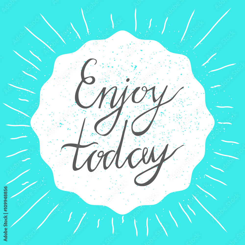 Hand drawn typography poster. Stylish typographic poster design with ...