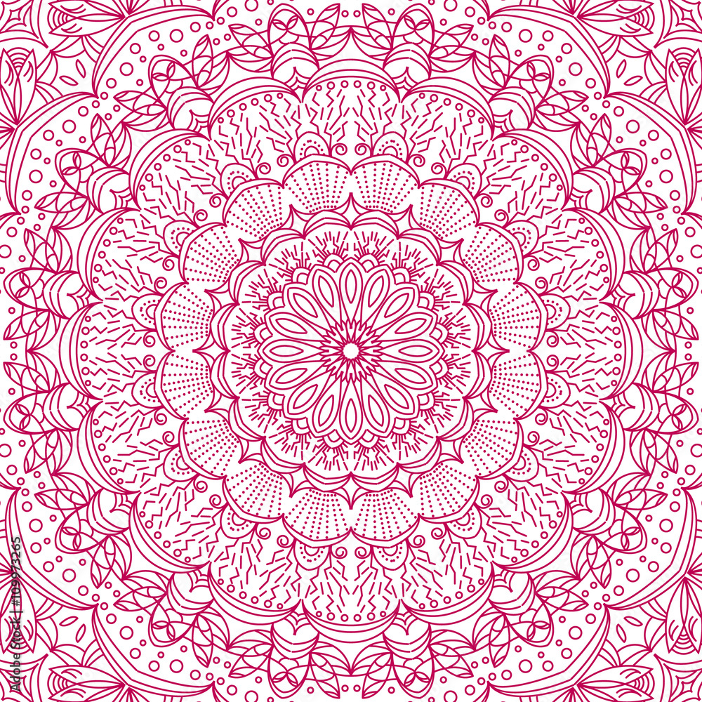Vector Mandala coloring page Stock Vector | Adobe Stock