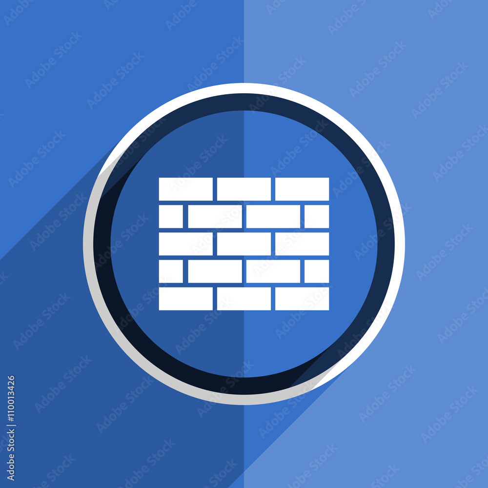 Blue Firewall Icon