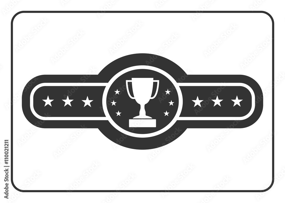 Champion belt icon. Award trophy. Symbol competition, box, boxer ...