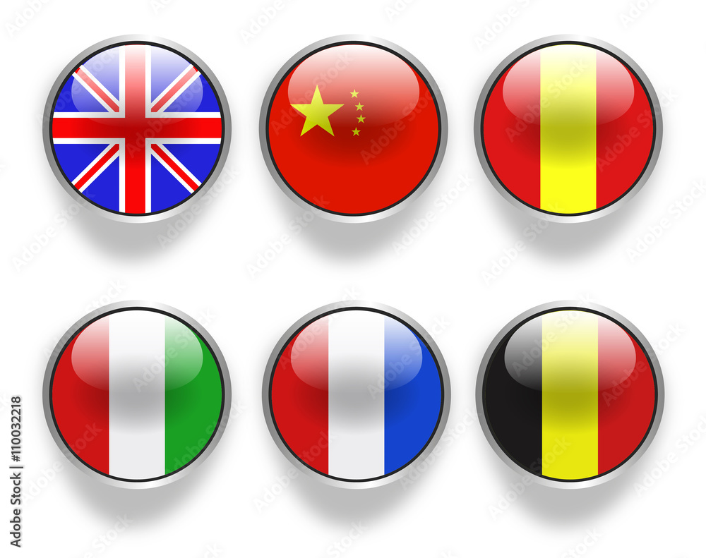 Speech Bubble Flags Stock Vector | Adobe Stock