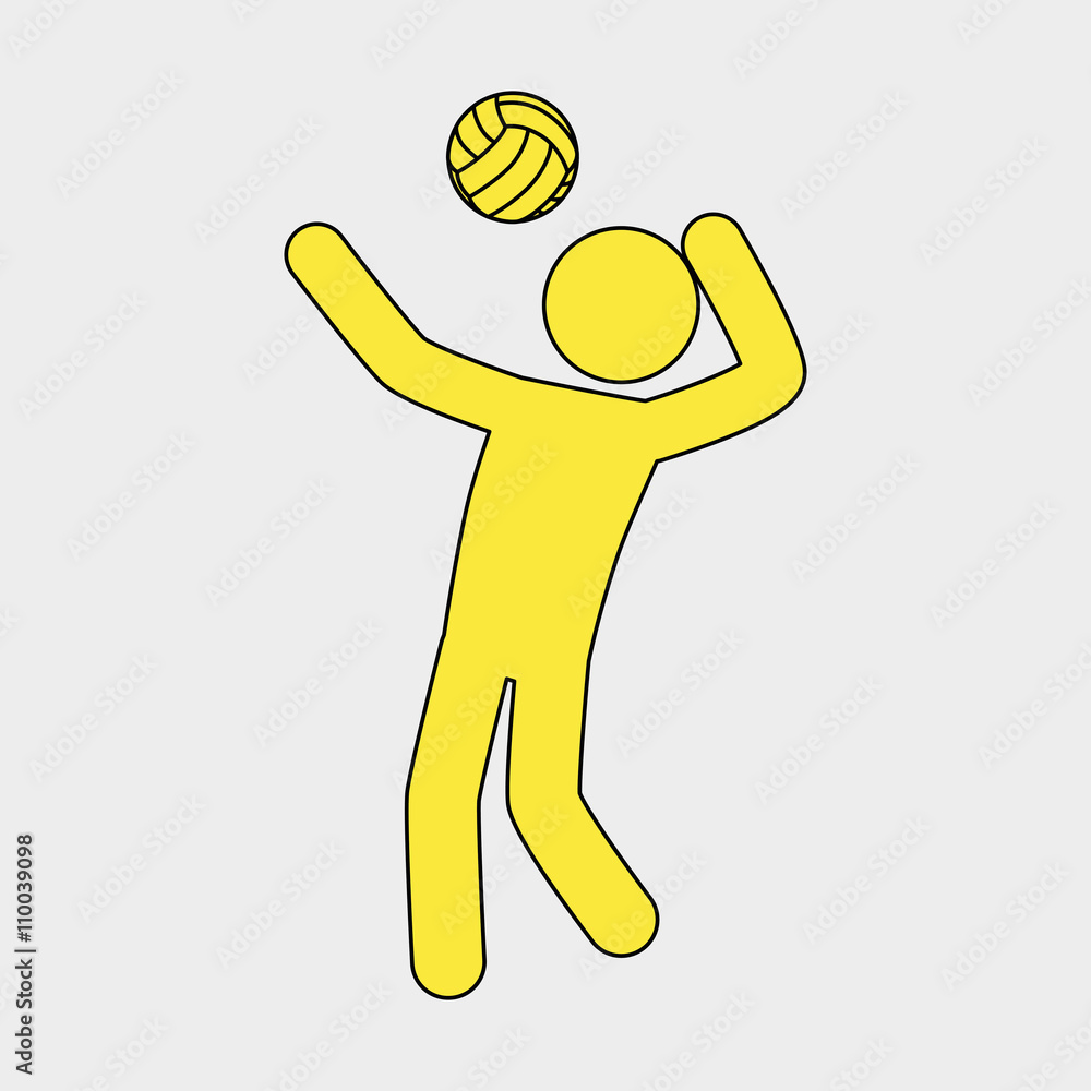 volleyball player design vector de Stock | Adobe Stock