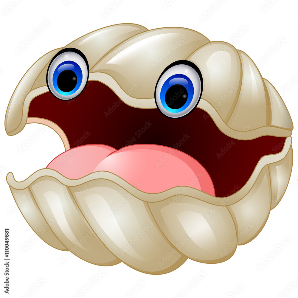 Cartoon oyster Stock Vector | Adobe Stock