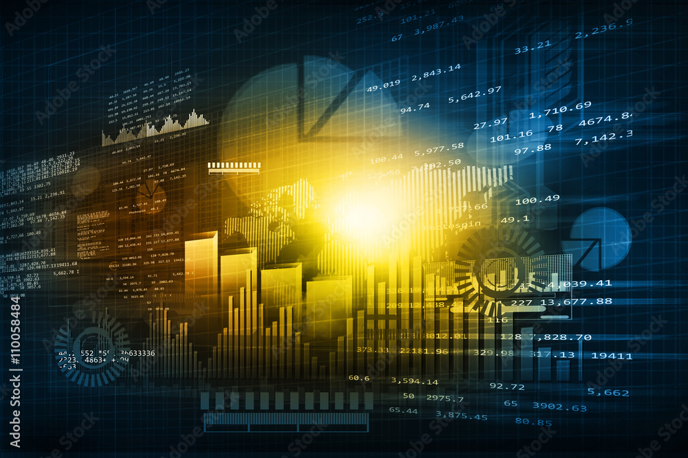 Financial chart and graphs background. stock market anylis. . Stock ...