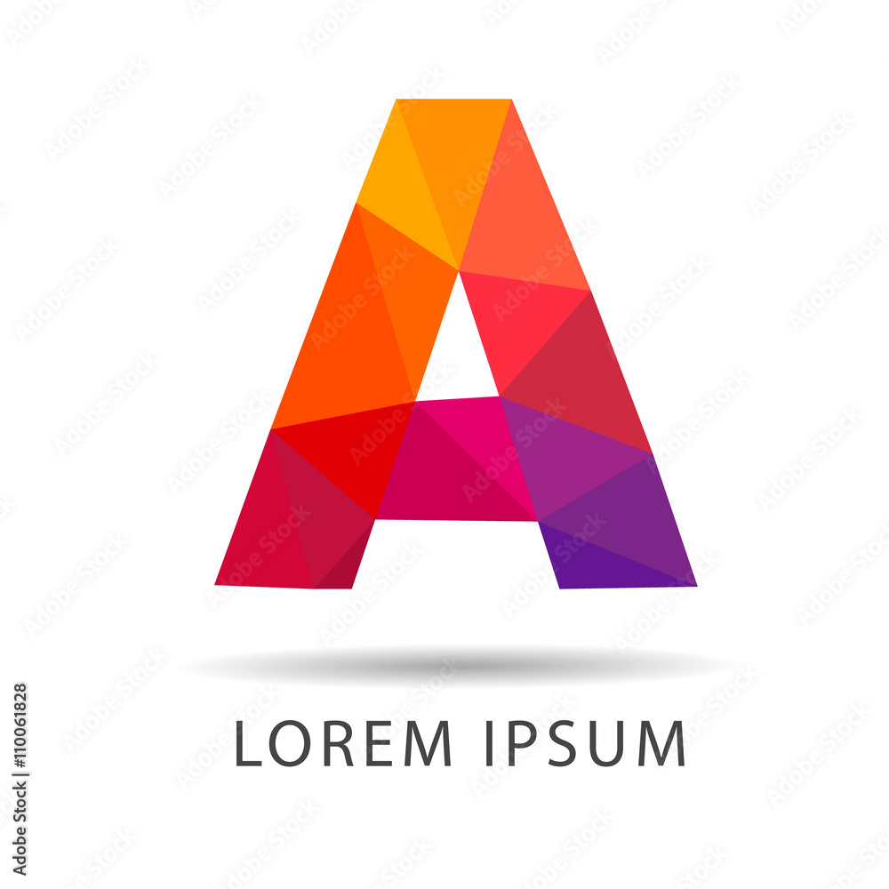 Big Letter A Low Poly Style Logo White Background Stock Vector Adobe big-letter-a-low-poly-style-logo-white-background-stock-vector-adobe