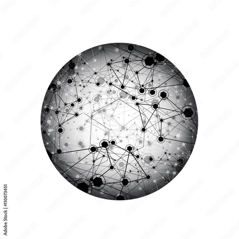 Global Network On White Background - Vector Illustration, Graphic ...