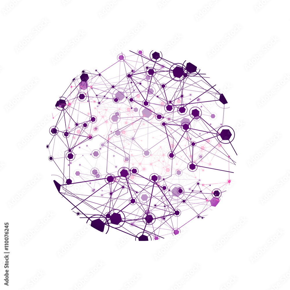 Global Network On White Background - Vector Illustration, Graphic ...