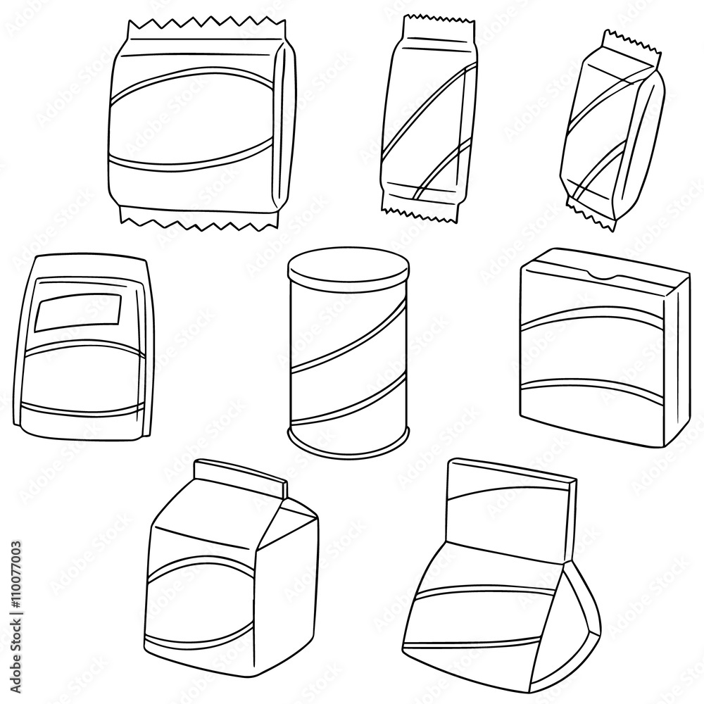 vector set of snack Stock Vector | Adobe Stock