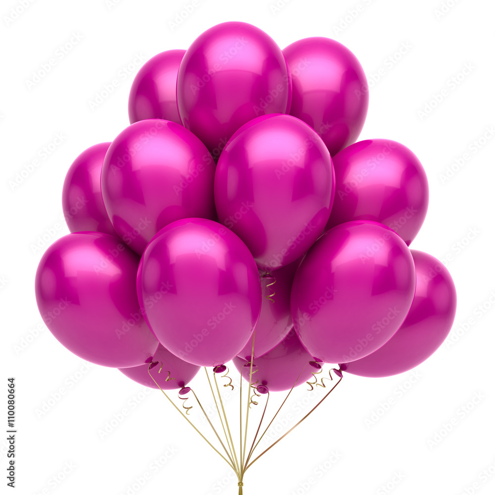 Pink balloons Stock Illustration | Adobe Stock