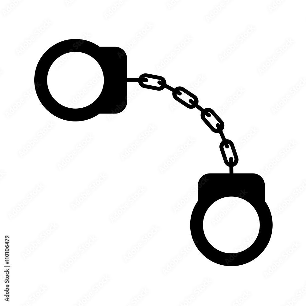 Handcuff symbol Stock Vector | Adobe Stock