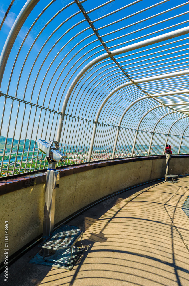 detail of viewing platfrom of the Vienna Donauturm (Danube Tower ...