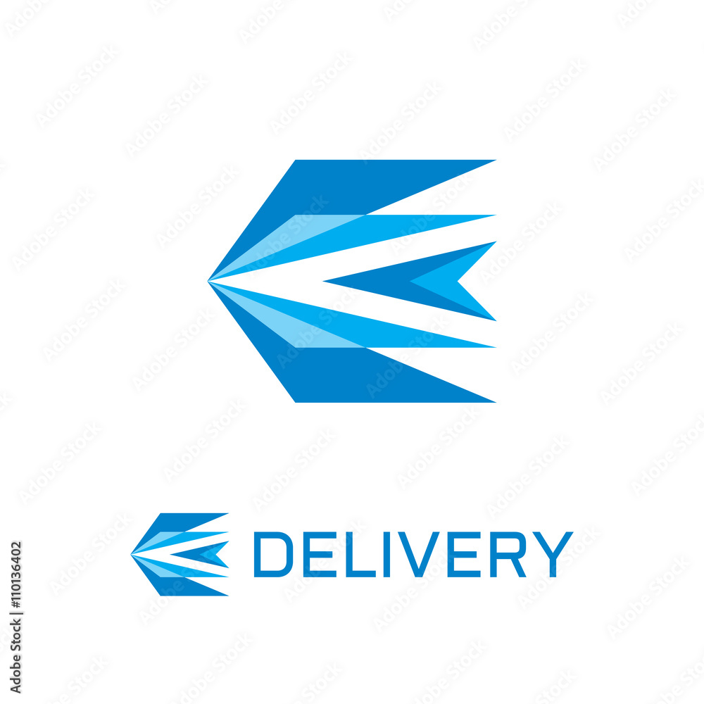 Delivery - abstract stylized bird vector logo concept illustration in ...