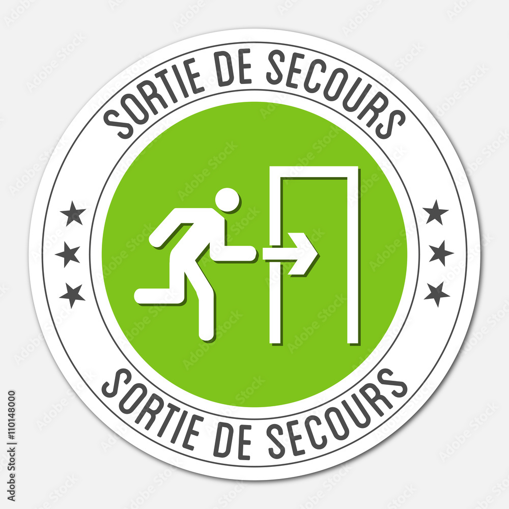 Logo sortie de secours. Stock Vector | Adobe Stock