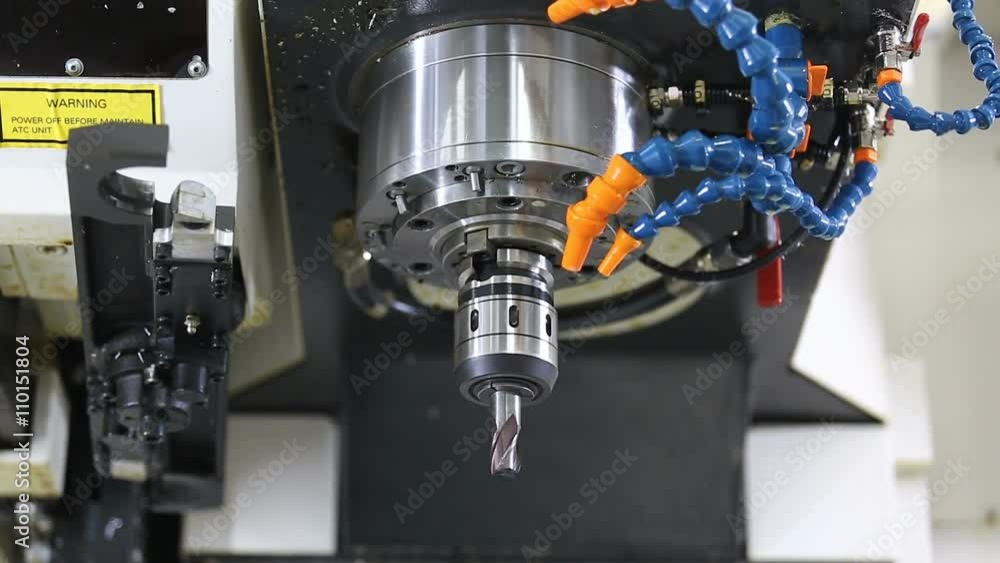 Milling machine with a drill Stock Video | Adobe Stock