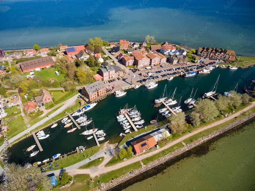Fehmarn Luftbild - Orth Hafen 2 Stock-Foto | Adobe Stock