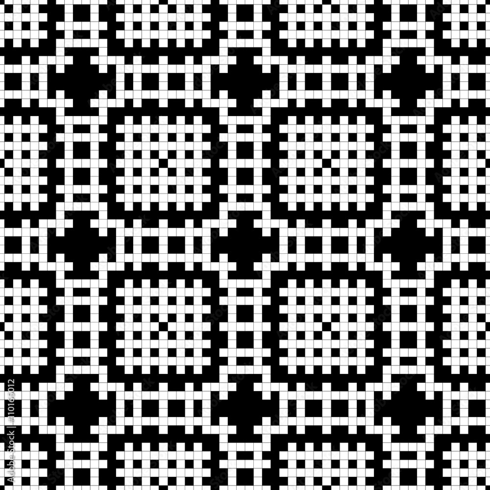 seamless pattern - a grid a crossword puzzle from black and whit Stock ...