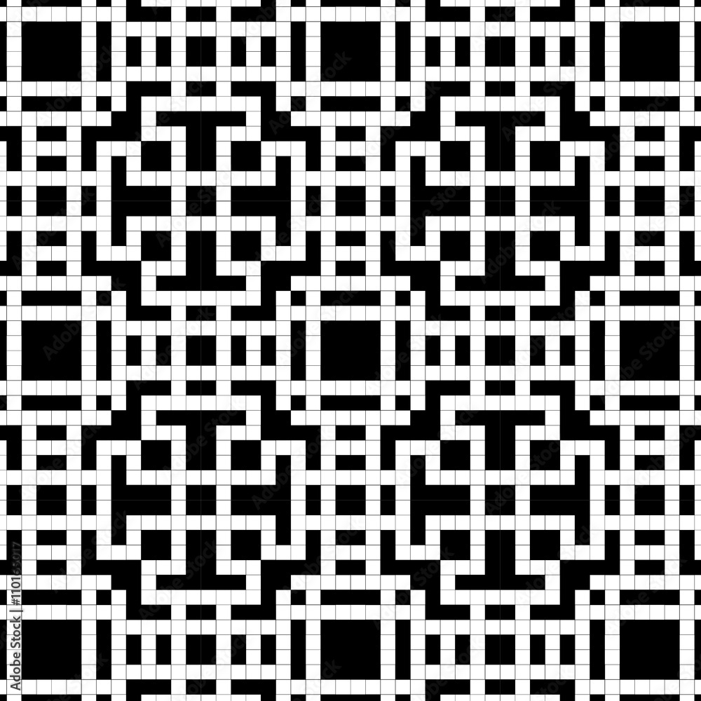 seamless pattern - a grid a crossword puzzle from black and whit Stock ...