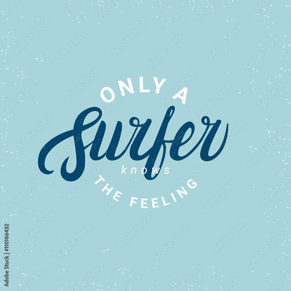 Surfer lettering. Vintage t-shirt apparel graphic design. Stock ...