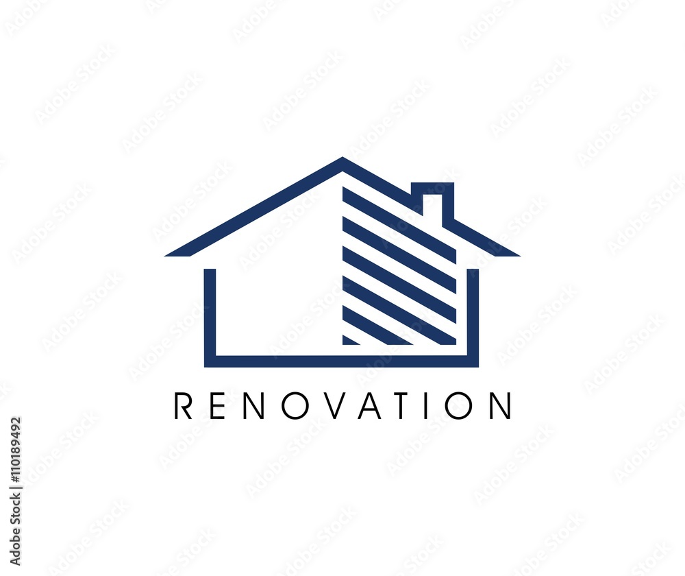 Renovation logo Stock Vector | Adobe Stock
