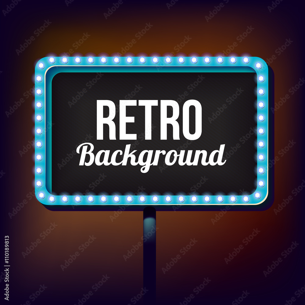 Blank Retro Sign