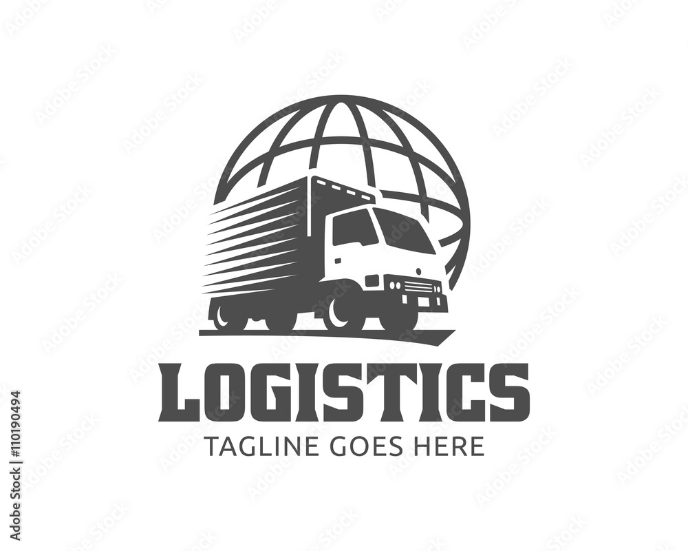 Truck Logo, cargo logo, delivery cargo trucks, Logistic logo Stock ...