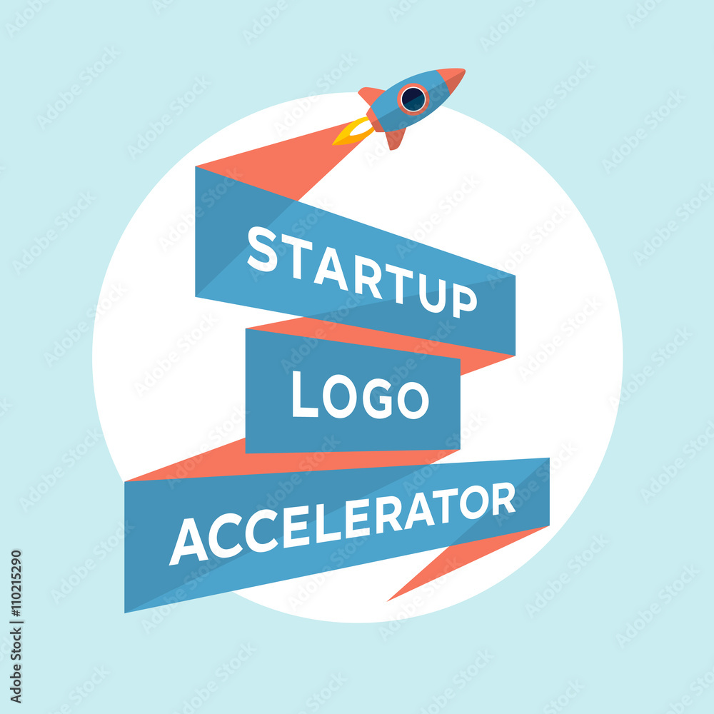 Logo for startup project with inscription Startup Logo Accelerator ...
